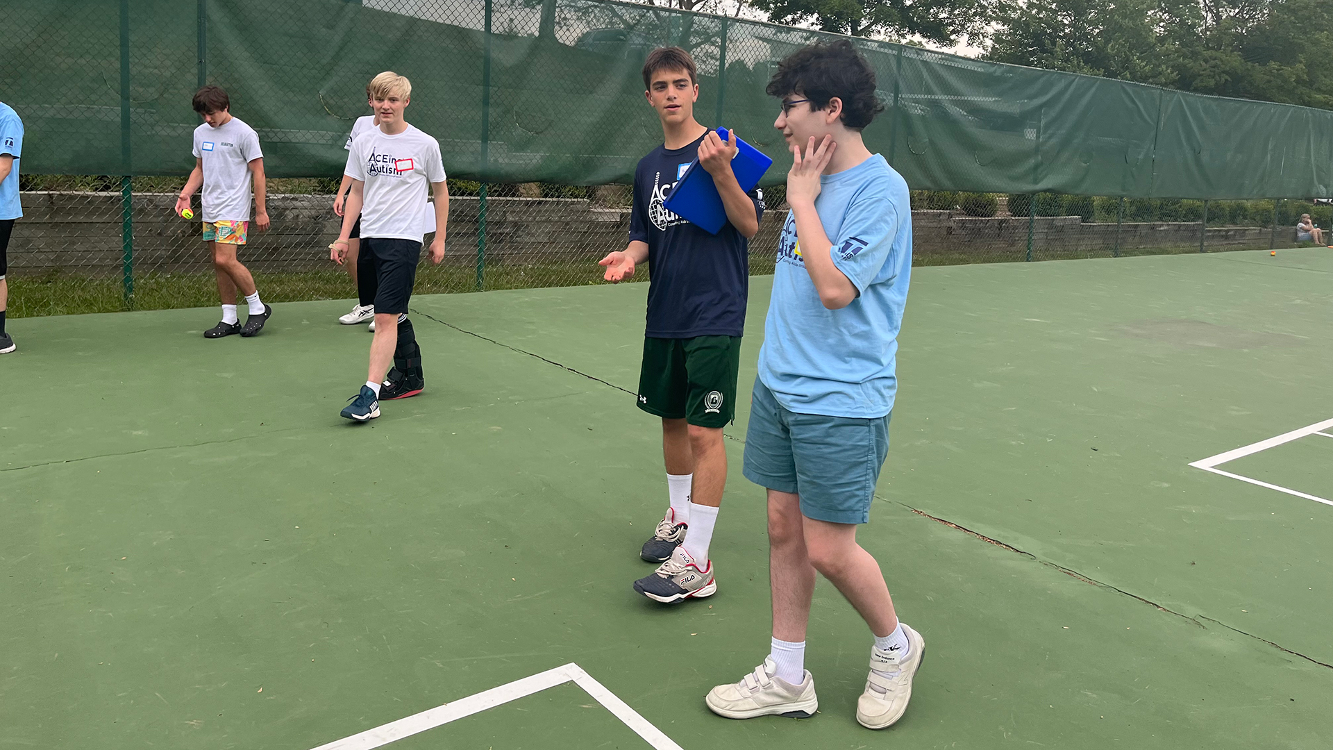 Children with autism take swing at tennis at Delbarton – The Beacon