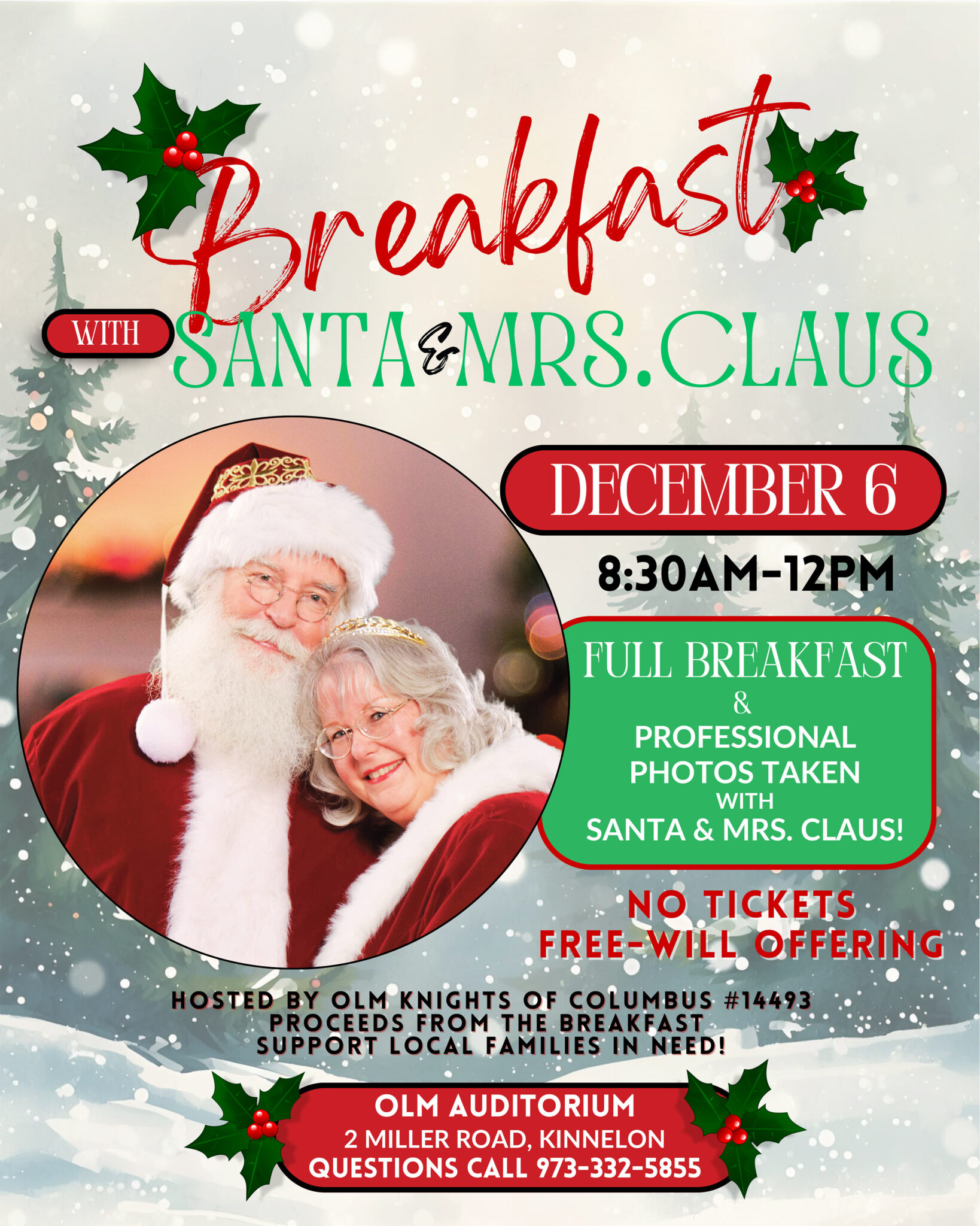 Breakfast with Santa and Mrs. Claus – The Beacon