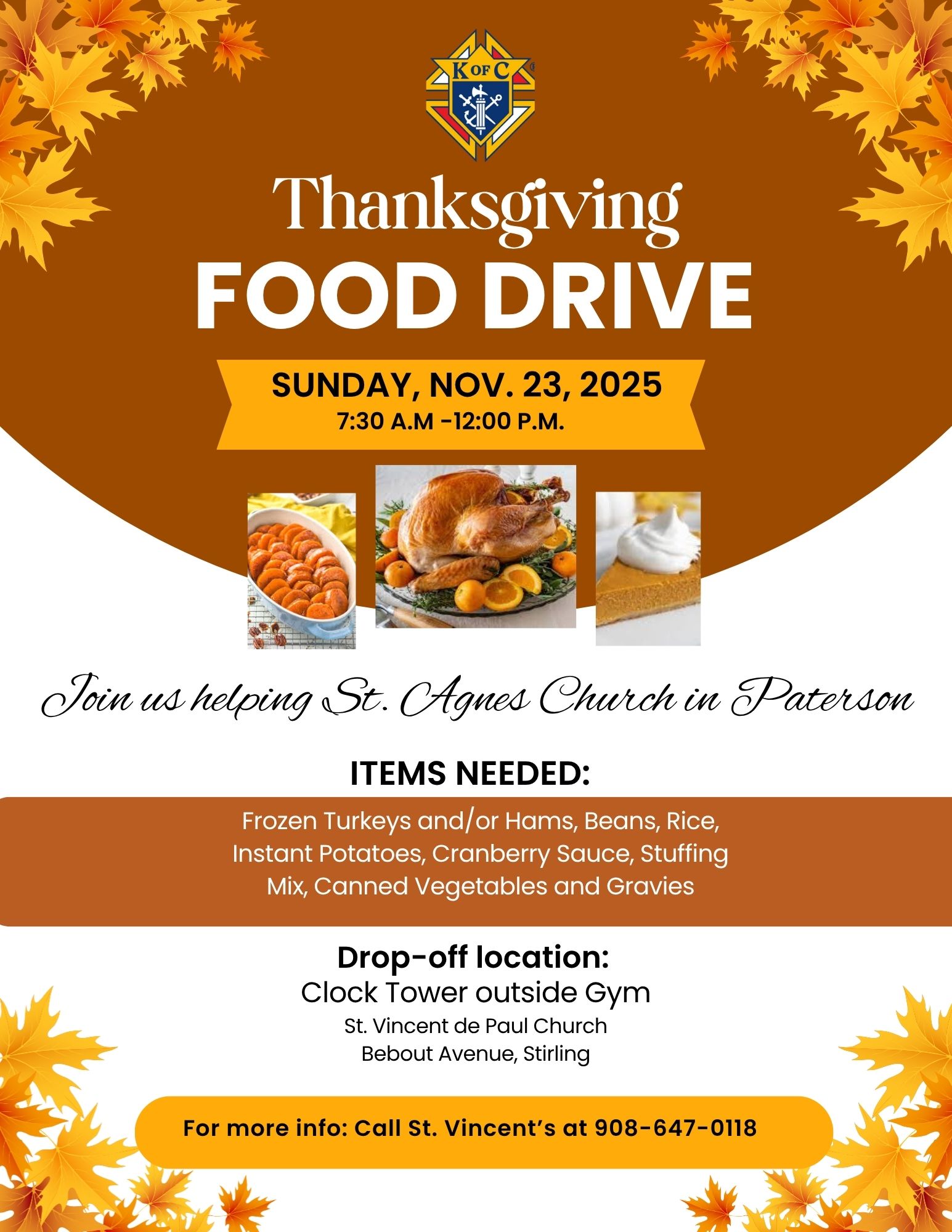 Knights of Columbus Thanksgiving Food Drive – The Beacon